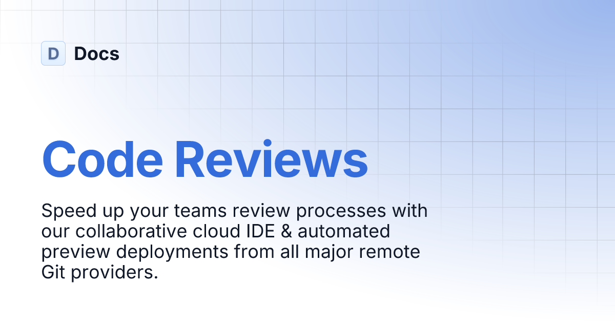 Code Reviews | Docs