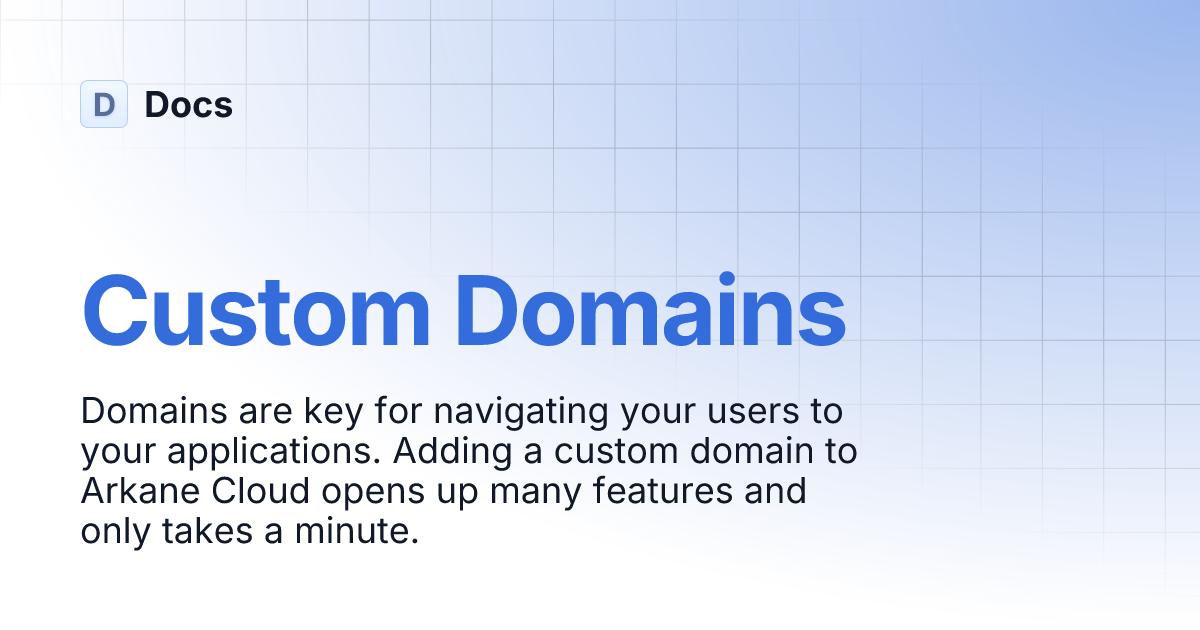Custom Domains | Docs